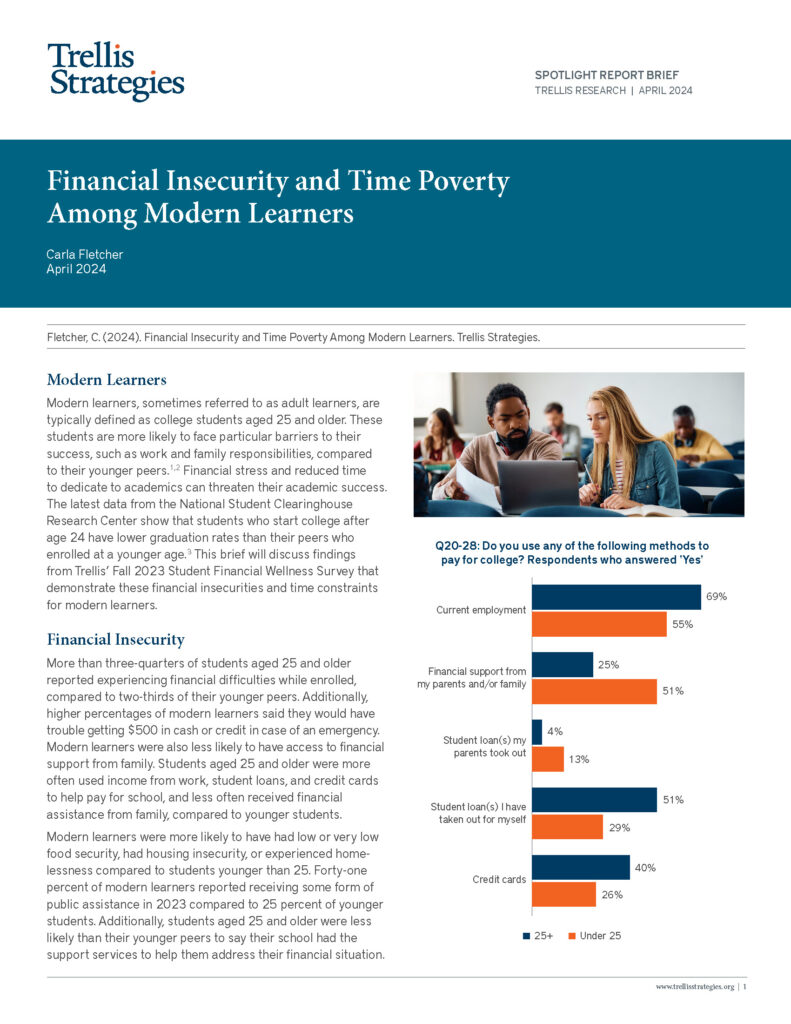 Financial Insecurity and Time Poverty Among Modern Learners - Trellis ...