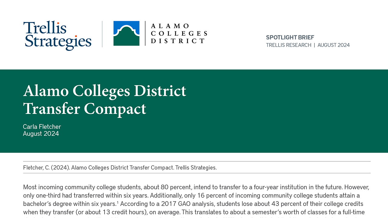 Alamo Colleges District Transfer Compact - Trellis Strategies